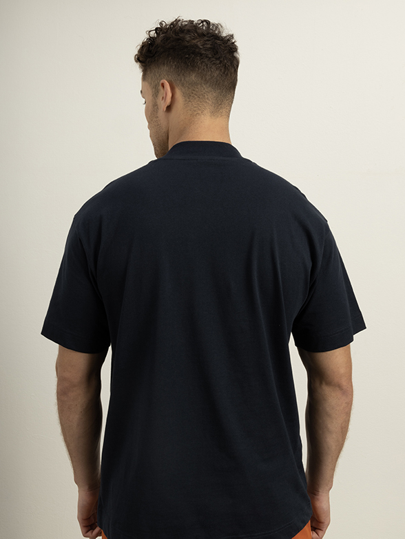 Polo Men's Navy High Collar Sport T-Shirt | Polo SA