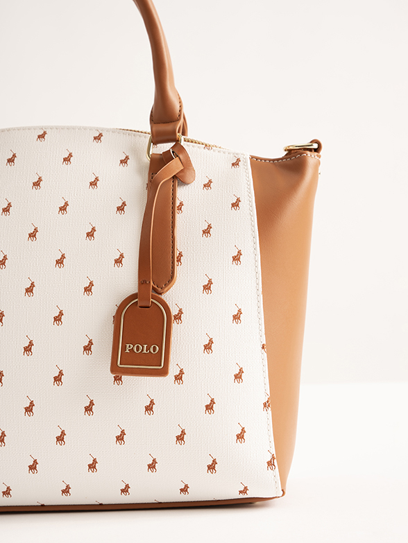 Polo New Iconic Small White Ladies Shopper Handbag | Polo SA